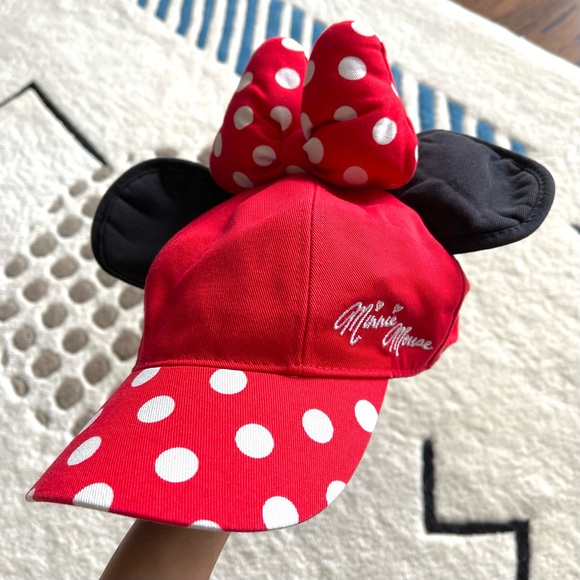 Disney | Accessories | Disney Kids Red Minnie Baseball Hat | Poshmark